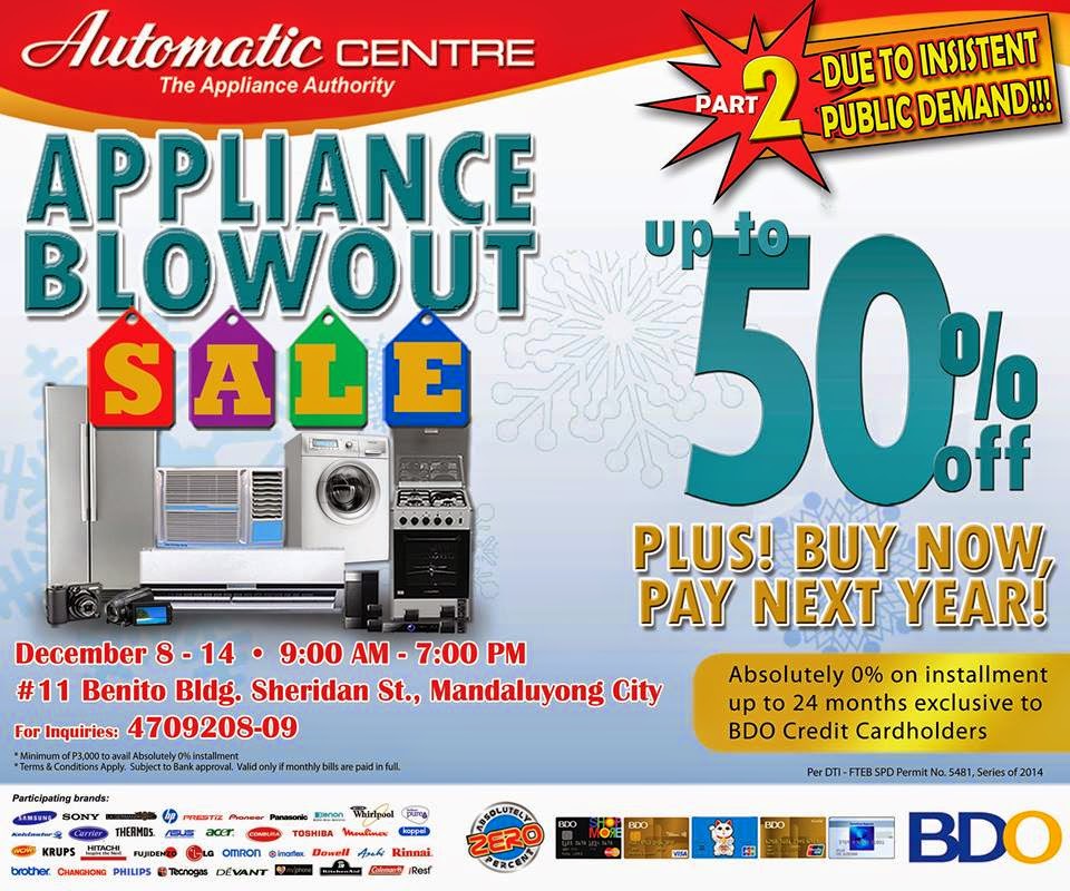 Manila Shopper: Automatic Center Appliance BlowOut Warehouse SALE Part2 ...