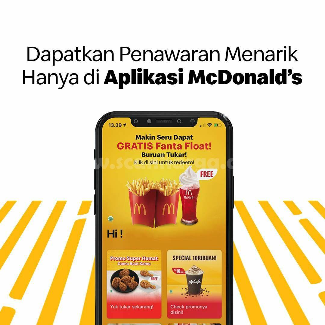 McDonalds Promo Beli 2 Large Fries Gratis Fanta McFloat via Aplikasi ...