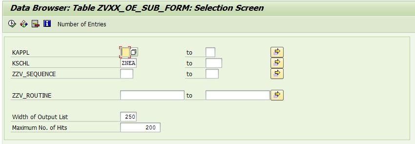SAP Knowledge Bank: Table NAST and TNAPR