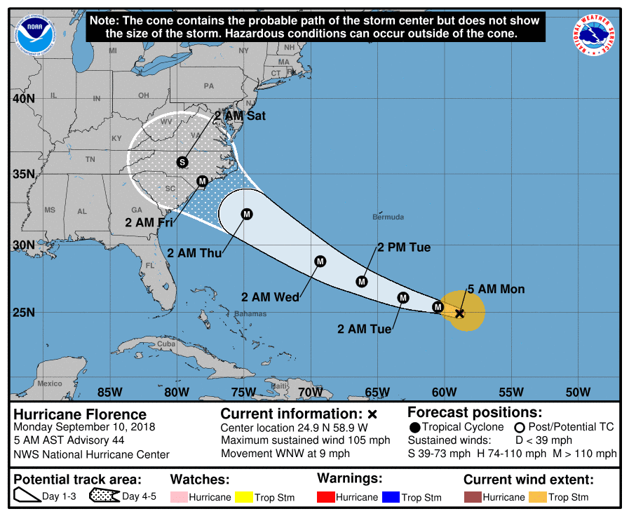 West 12th Road Block Association News: Tropical Cyclone Florence [Update]