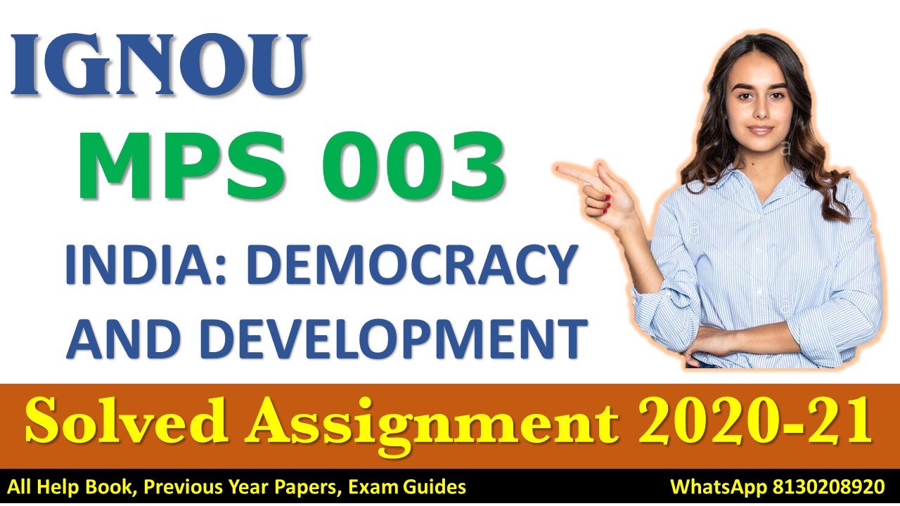 Mps 003 Solved Assignment 2020 21 Ignou Assignments