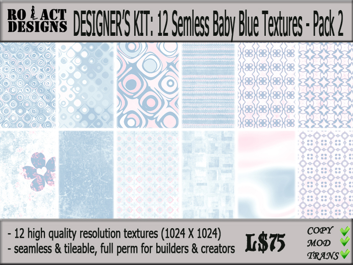 Ro!Act Designs: ..::RO!ACT::..DESIGNS Builder's Kits: 4 new texture sets