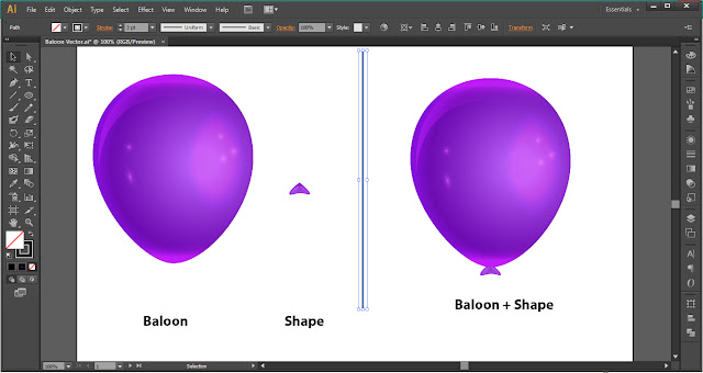How to make balloon in illustrator.