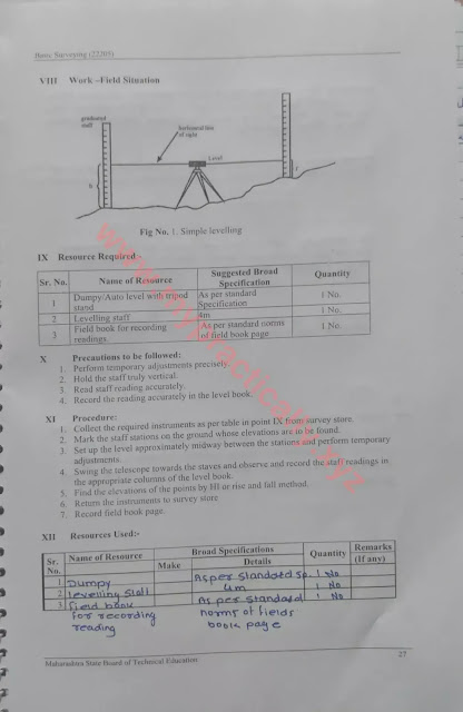 22205 Basic Surveying Manual Answers MSBTE Solution
