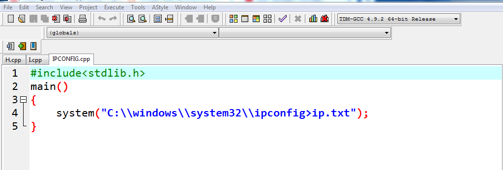 how to hack ip adress program in c language