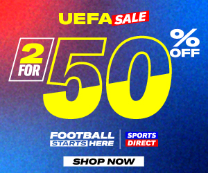 Sports Direct (MY): UEFA Buy 2 and get 50% OFF!