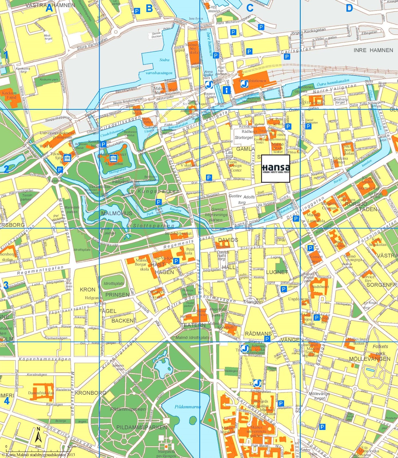Mapas y planos de Malmö - Conmimochilacuestas