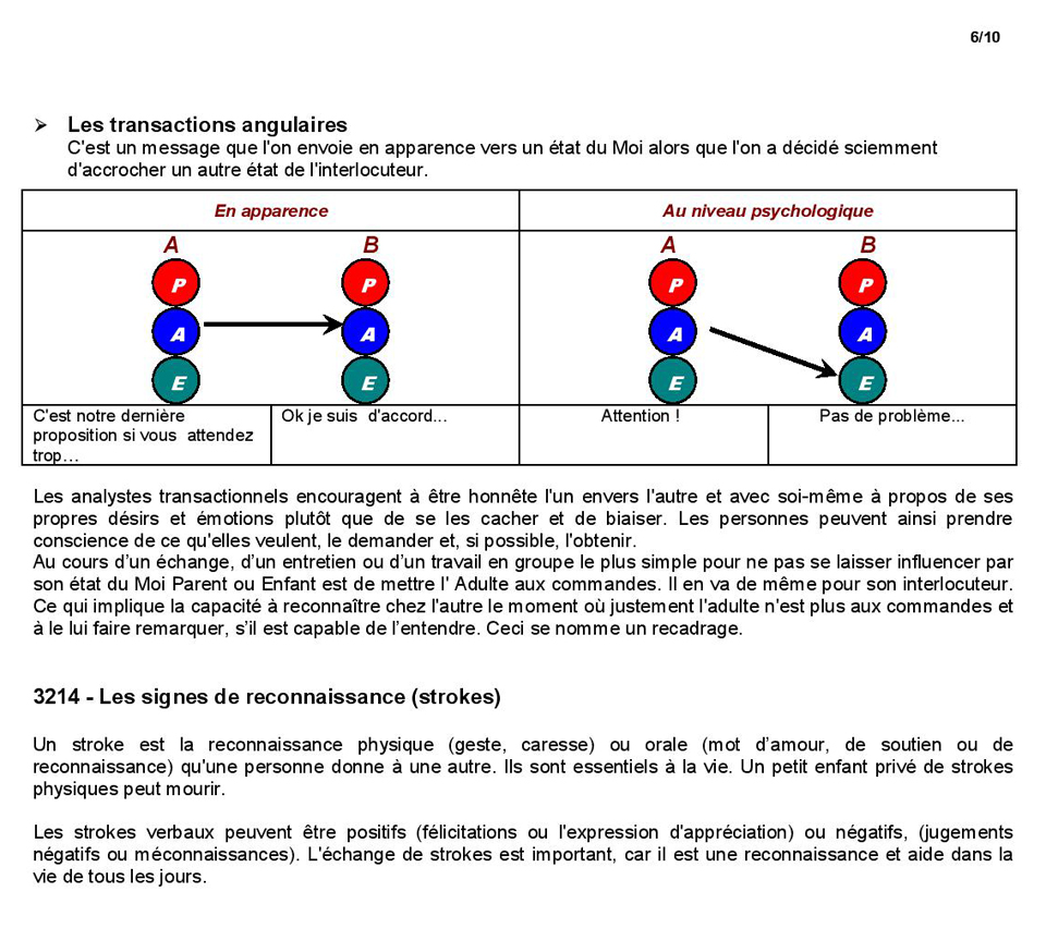 L’ANALYSE TRANSACTIONNELLE ~ reading
