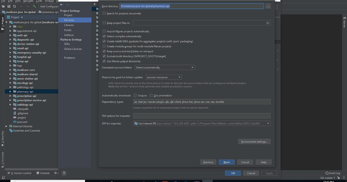 how to import existing project module in intellij