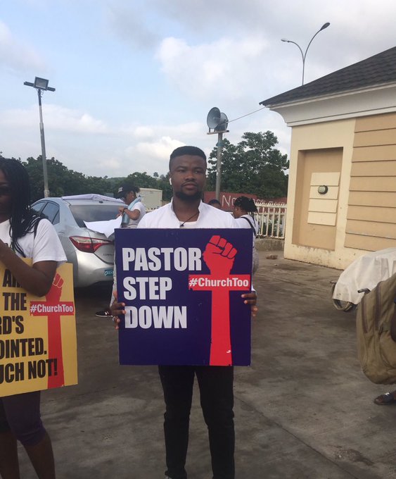 Rape scandal ( Photos + Video): Amid COZA’s tight security, protesters ...