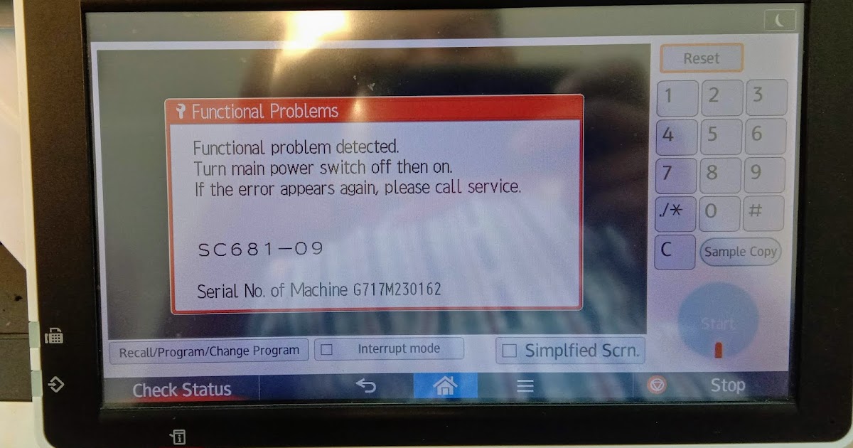 How to fix the error code sc681-09 on Ricoh MP C4504, mpc3503 | CORONA ...
