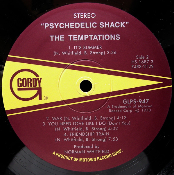 johnkatsmc5: Temptations"Psychedelic Shack" 1970 US Psych Soul (The 40 ...