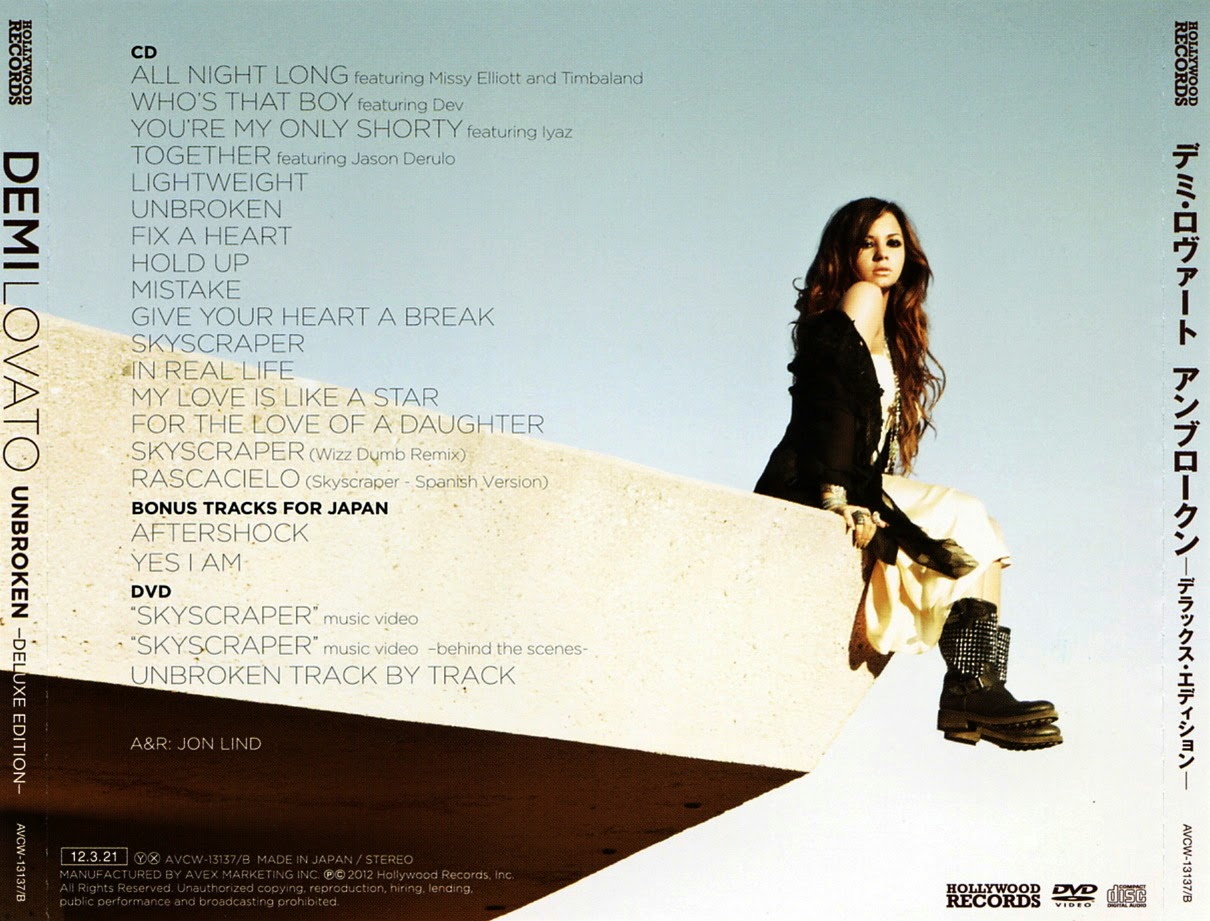 Encarte: Demi Lovato - Unbroken (Japanese Deluxe Edition) - Encartes Pop