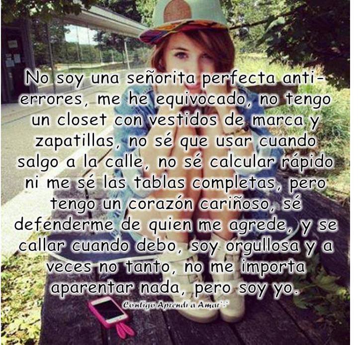 Imagenes y Frases Facebook: Imágenes Con Frases De No Soy Perfecta