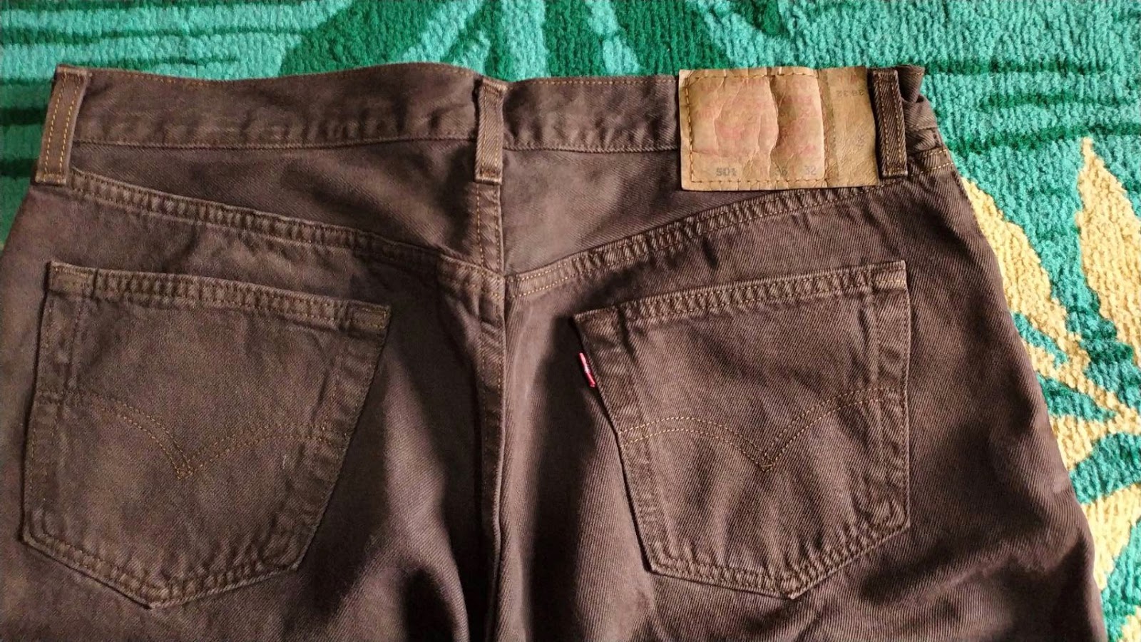 ของใหม่ของแท้ยีนส์ Levi's 501 W36/L32 สีน้ำตาลย้อม(แบบsuperblack)ซื้อ ...