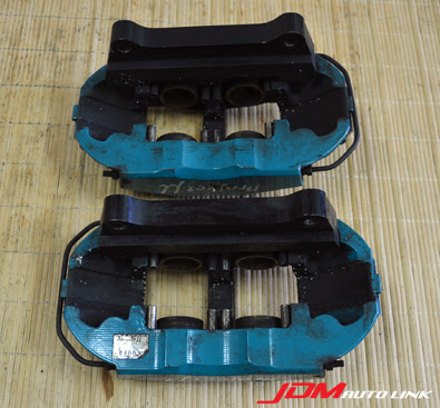 JDM Auto Link: Project Mu 4 Pot Calipers with Slotted Rotors - FD3S RX-7