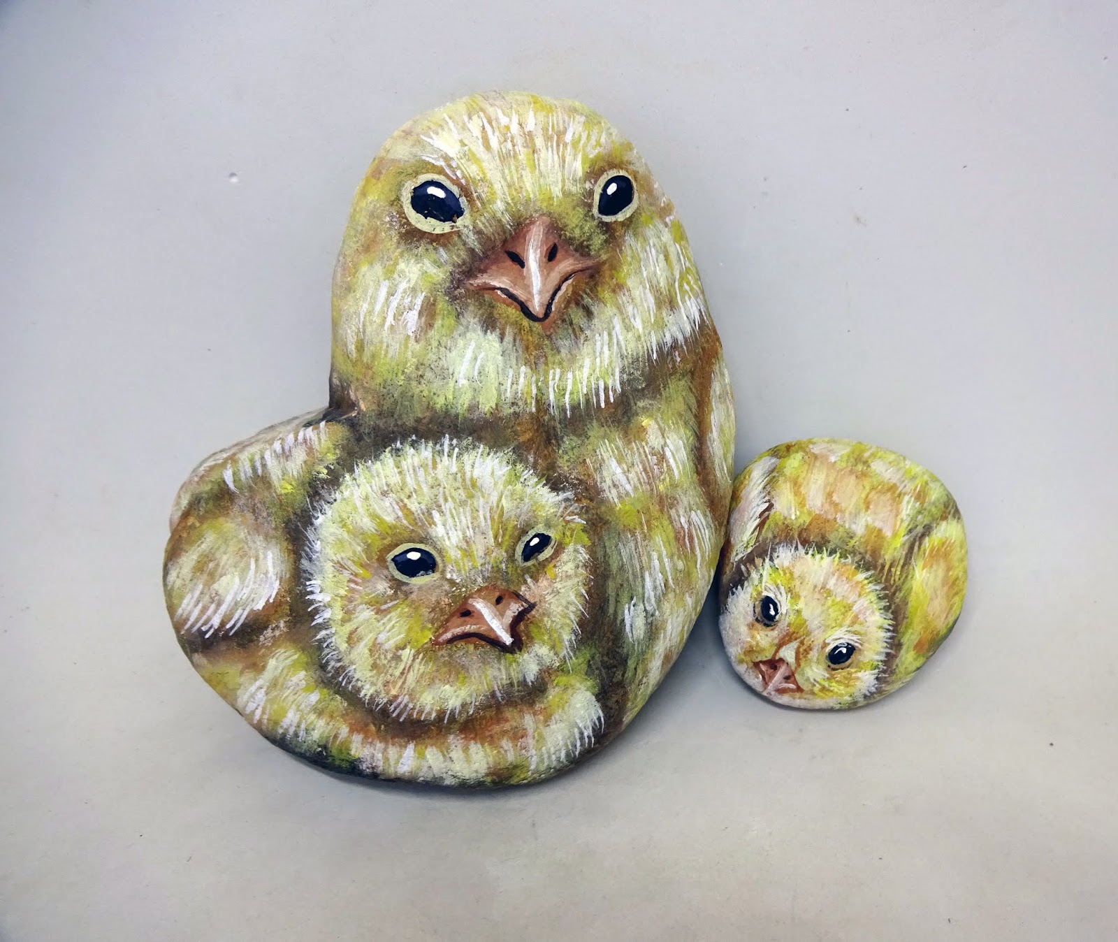 Piedras pintadas a mano: COMO PINTAR PIEDRAS CON POLLITOS PASO A PASO