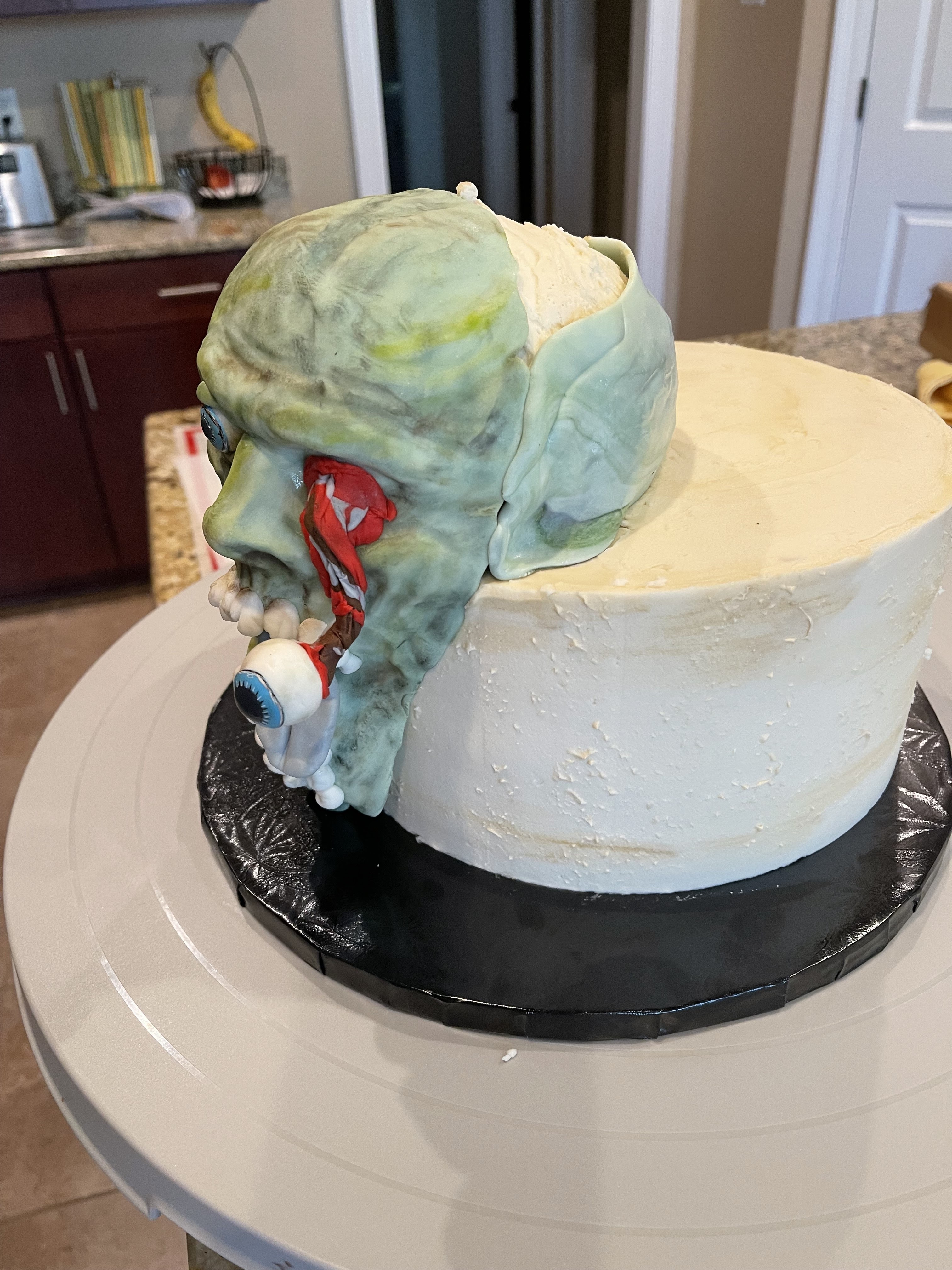 The Bake More: Bloody, Oozing Zombie Head Cake - So Gross