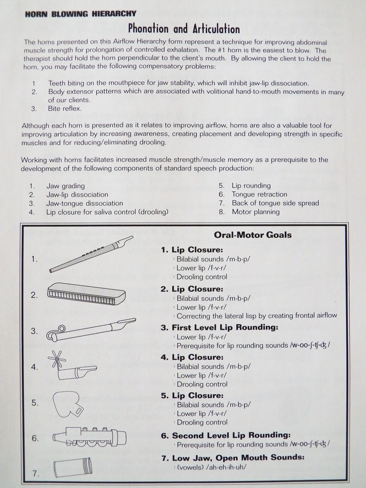 Motivated Parent - Successful Child: Whistle and Horns as Therapy Tools