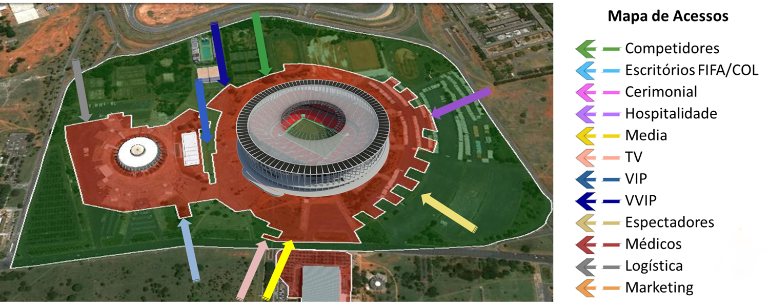 Veja os mapas explicativos e de acesso ao Estádio Nacional de Brasília ...