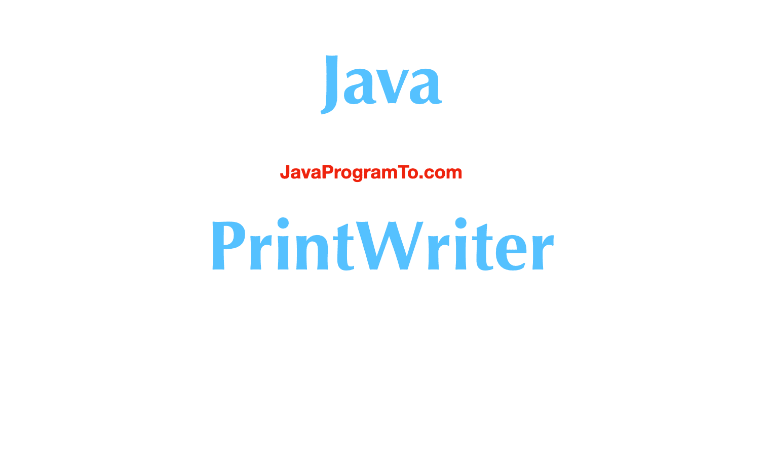 Java Printwriter