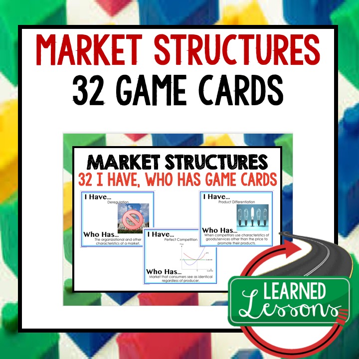 Economics, Free Enterprise Game Cards, Test Prep - Learned Lessons ...