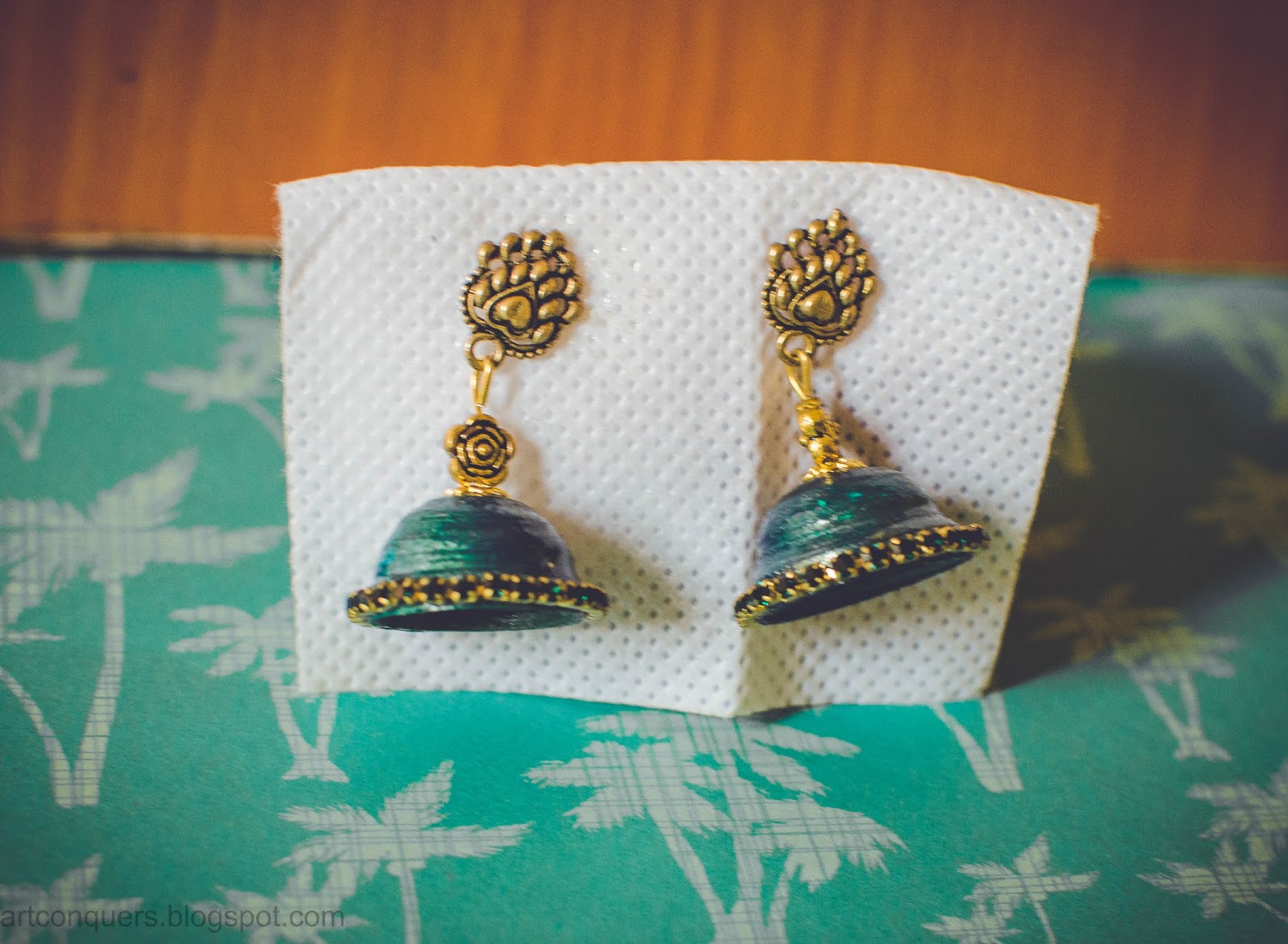Artconquers How To Make Glossy Paper Quilled Earring And Its Waterproofing Method artconquers-how-to-make-glossy-paper-quilled-earring-and-its-waterproofing-method