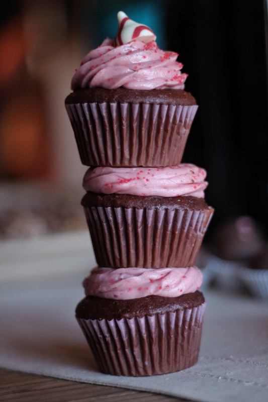 For the Love of Dessert: Chocolate Raspberry Hugs Cupcakes
