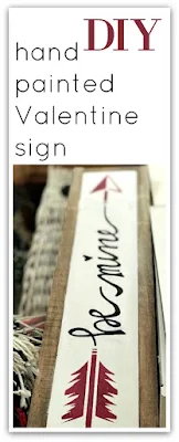 Hand Painted Valentine Arrow Sign