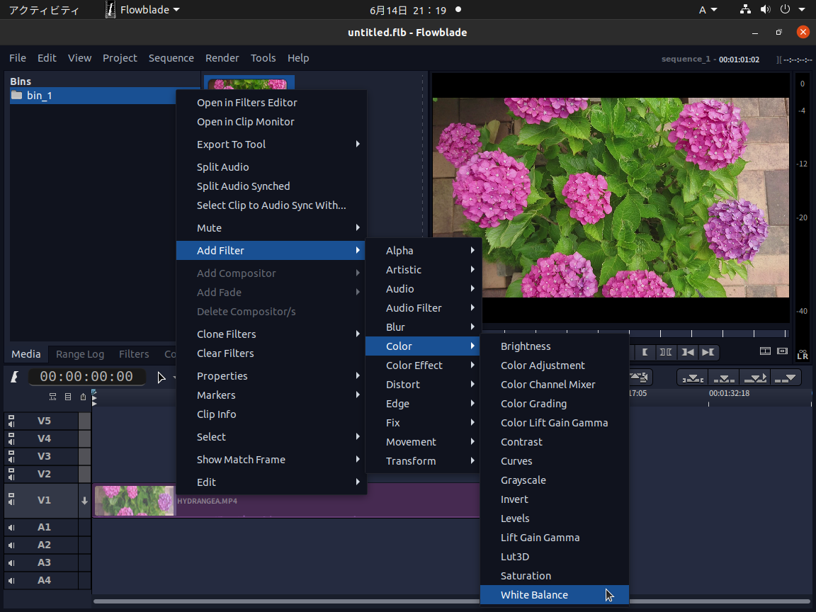 serverあれこれ: FlowbladeでWhite Balanceフィルタを使用してホワイトバランスを調整する