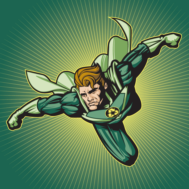 Vectree: Eco Friendly Superhero Concept