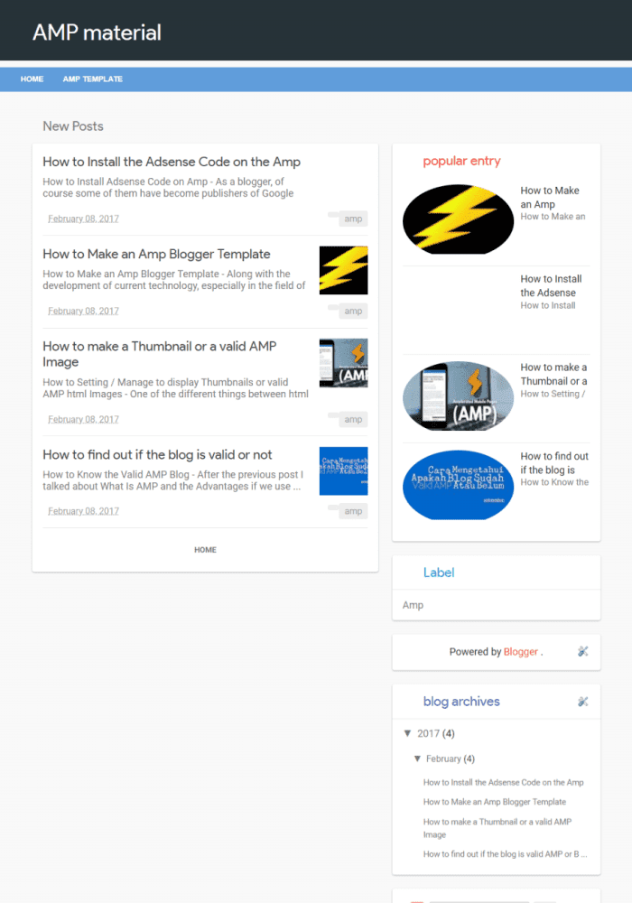 AMP Blogger Templates in 2021 Free Download | Blogger AMP Themes
