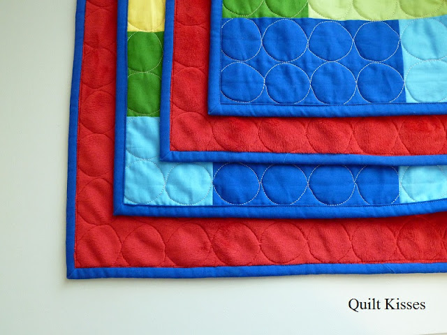 Quilt Kisses: Lego Rainbow: A Finished Quilt