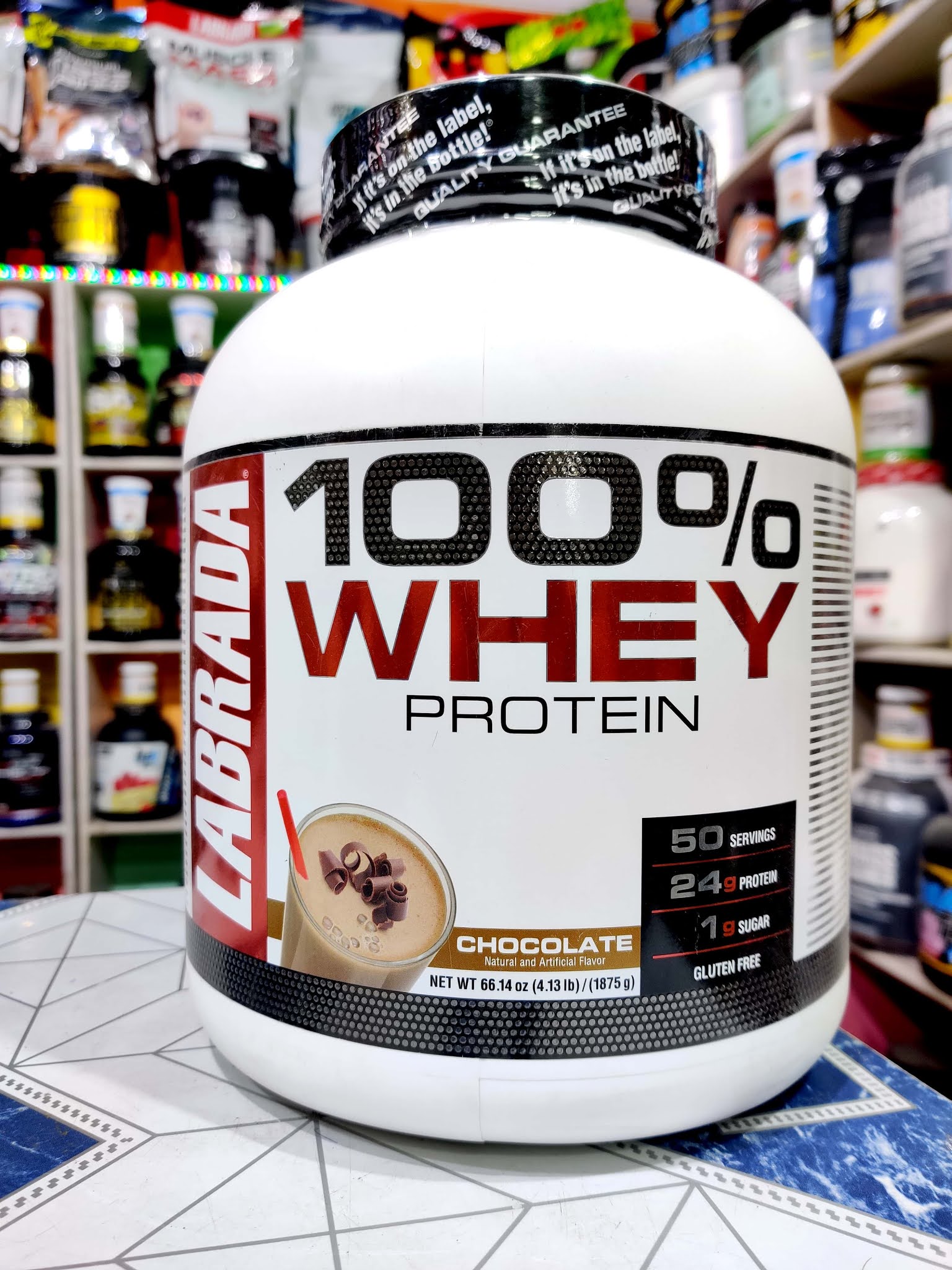 Labrada Nutrition, 100% Whey Protein, Chocolate, 4.13 lbs (1875 g) - NCRFS