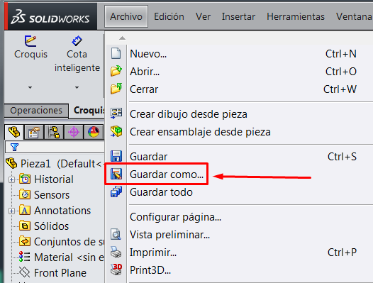 SOLIDWORKS: Interfaz de Usuario