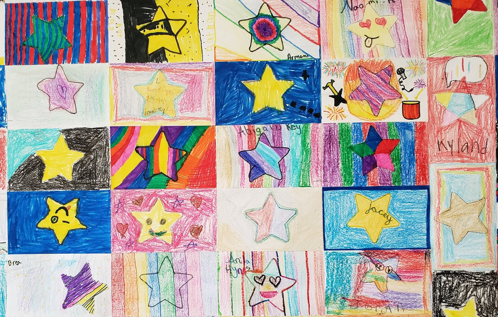 Mrs. Pearce's Art Room : Star Mural