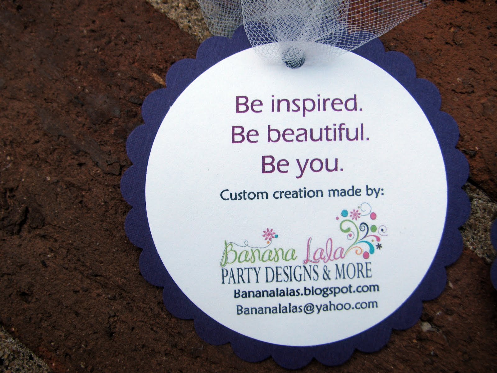 Banana Lala: Custom Gift Bag Tags: Butterflies, Tulle and Mary Kay