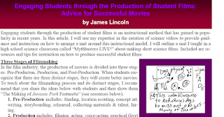 Lincoln Physics: Making Good Physics Videos: Presentation and Article