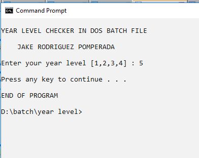 Free Programming Source Codes and Computer Programming Tutorials: Year Level Checker Using Batch ...