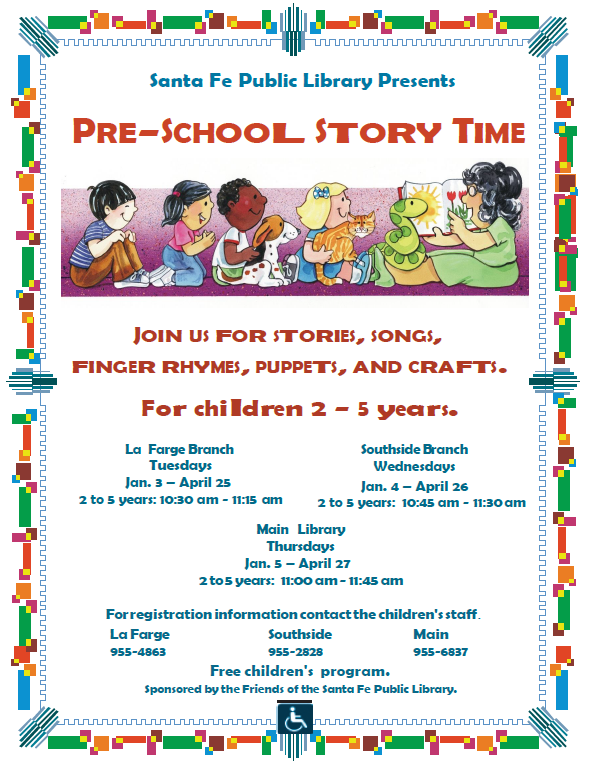Icarus... the Santa Fe Public Library Blog: Preschool Story Time Spring ...