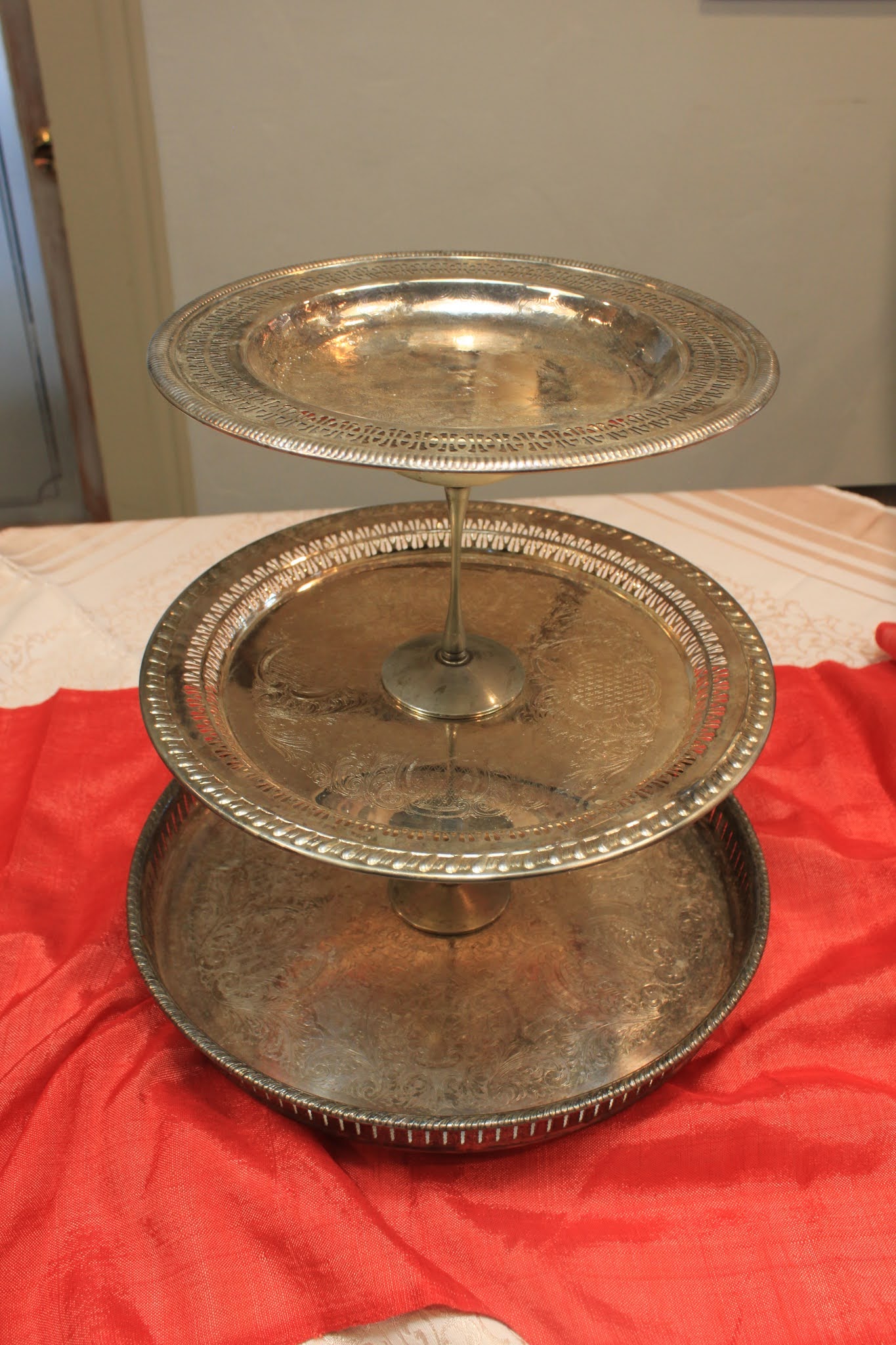 Homemade 3 Tray Silver Stand | Our Refined Farmhouse