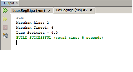 Code Program Menghitung Luas Segitiga Menggunakan Java (Netbeans) | Code Program