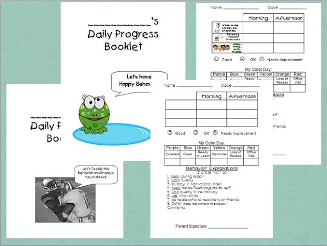 Classroom Freebies Too: Behavior Booklet Freebie