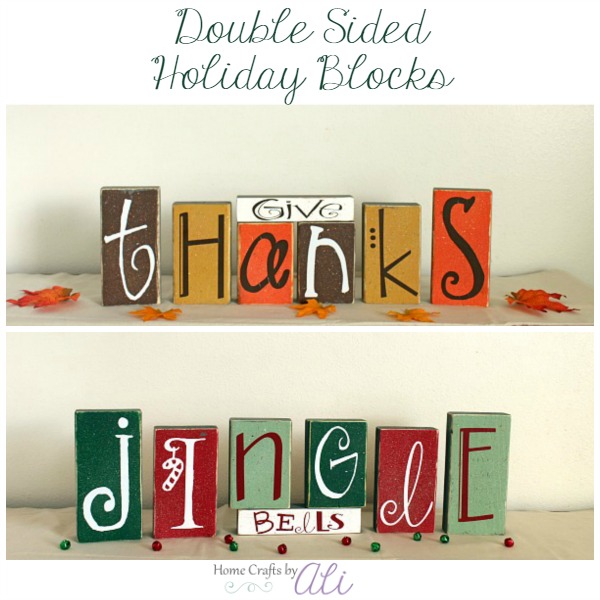 DIY Double Sided Holiday Blocks - Home Crafts by Ali