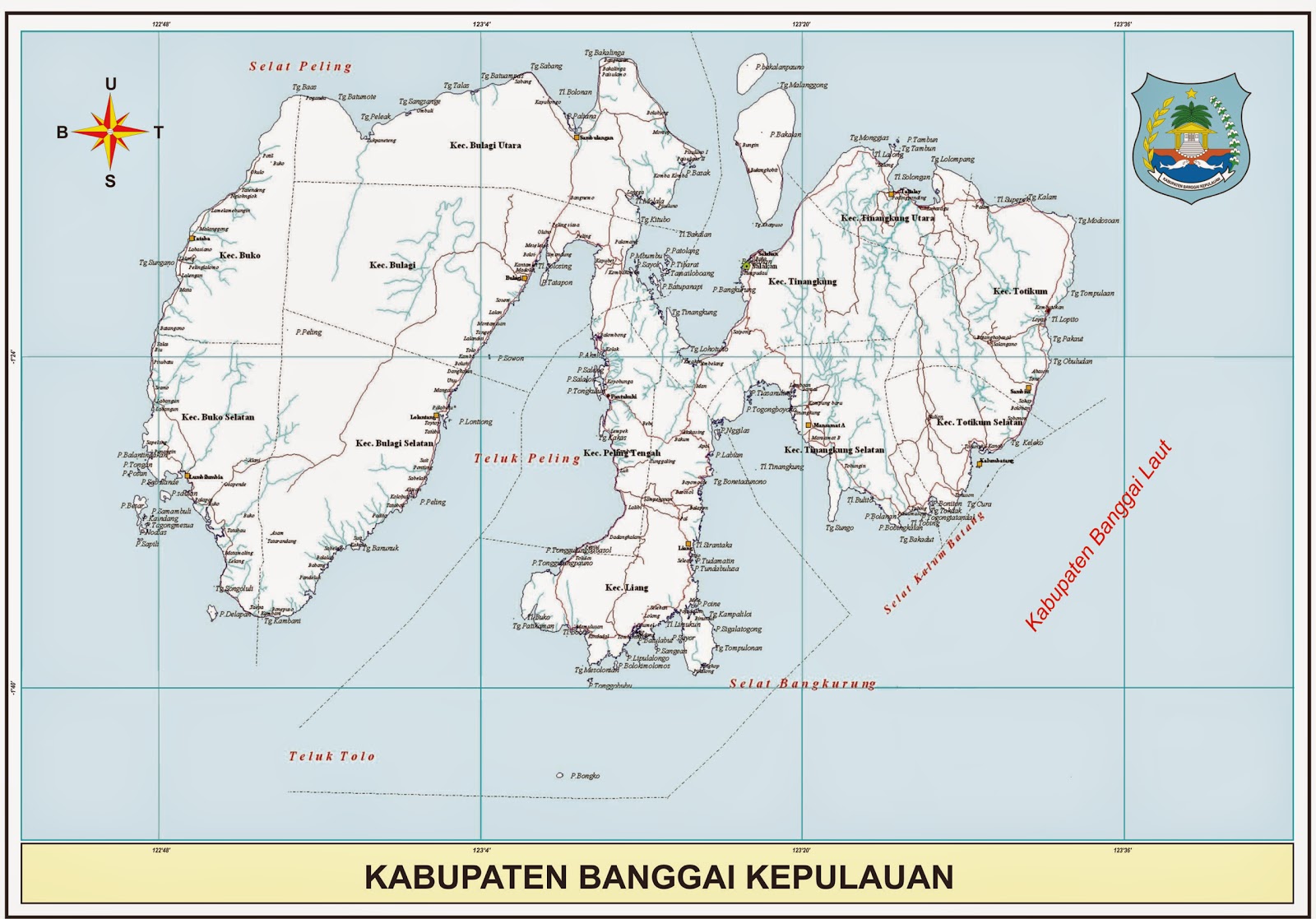 Pau Lipu: Peta Kabupaten Banggai Kepulauan