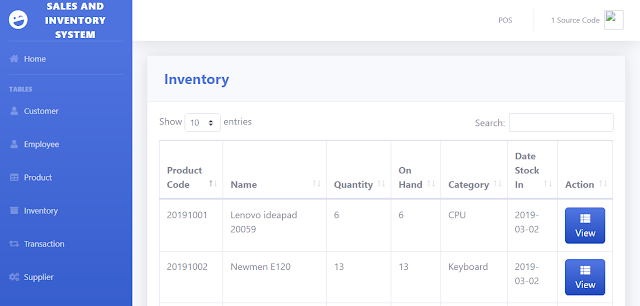 Computer Parts Sales and Inventory System in PHP MySQL with Source Code ...