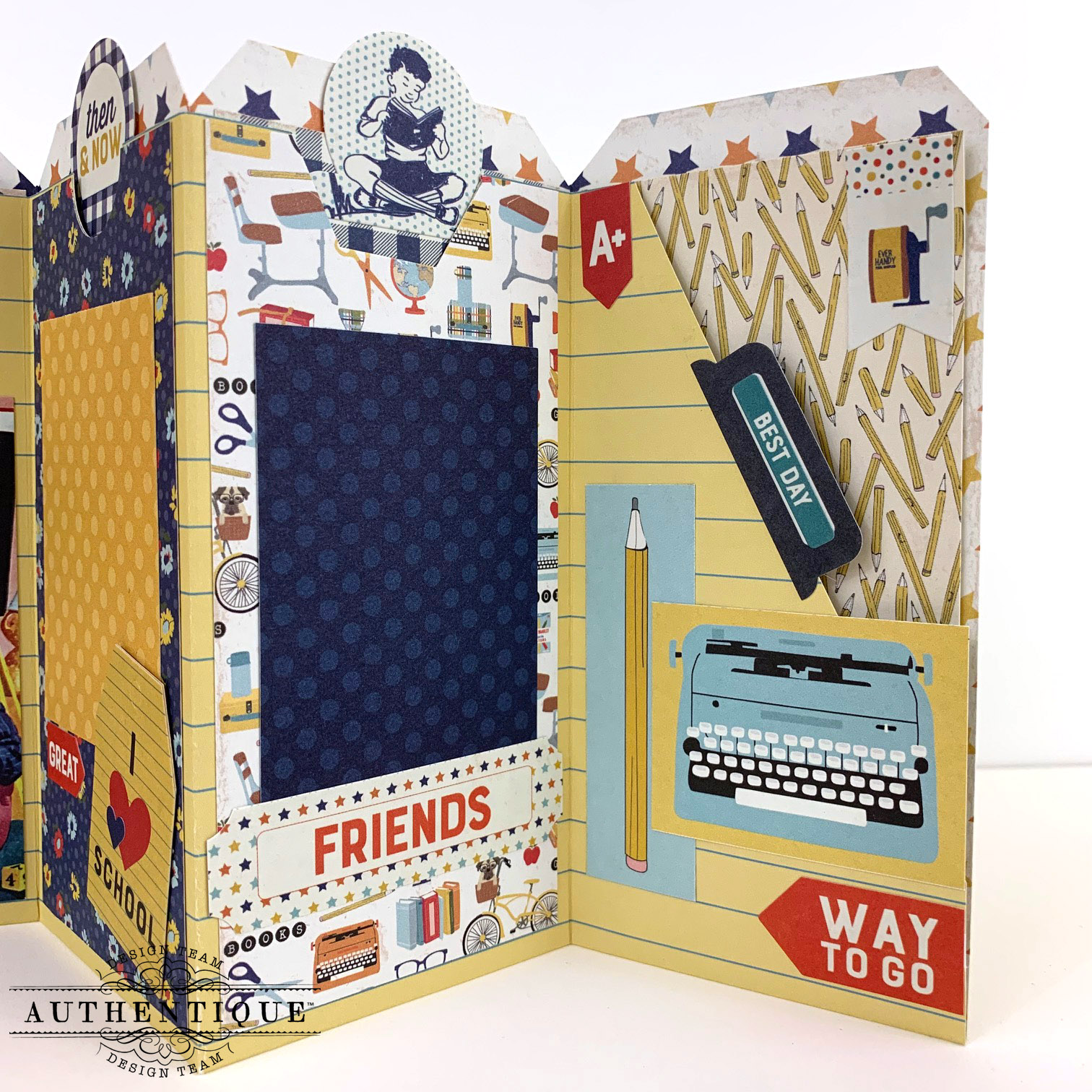 goldiecar designs: AUTHENTIQUE PAPER: Scholastic One Page Mini Album