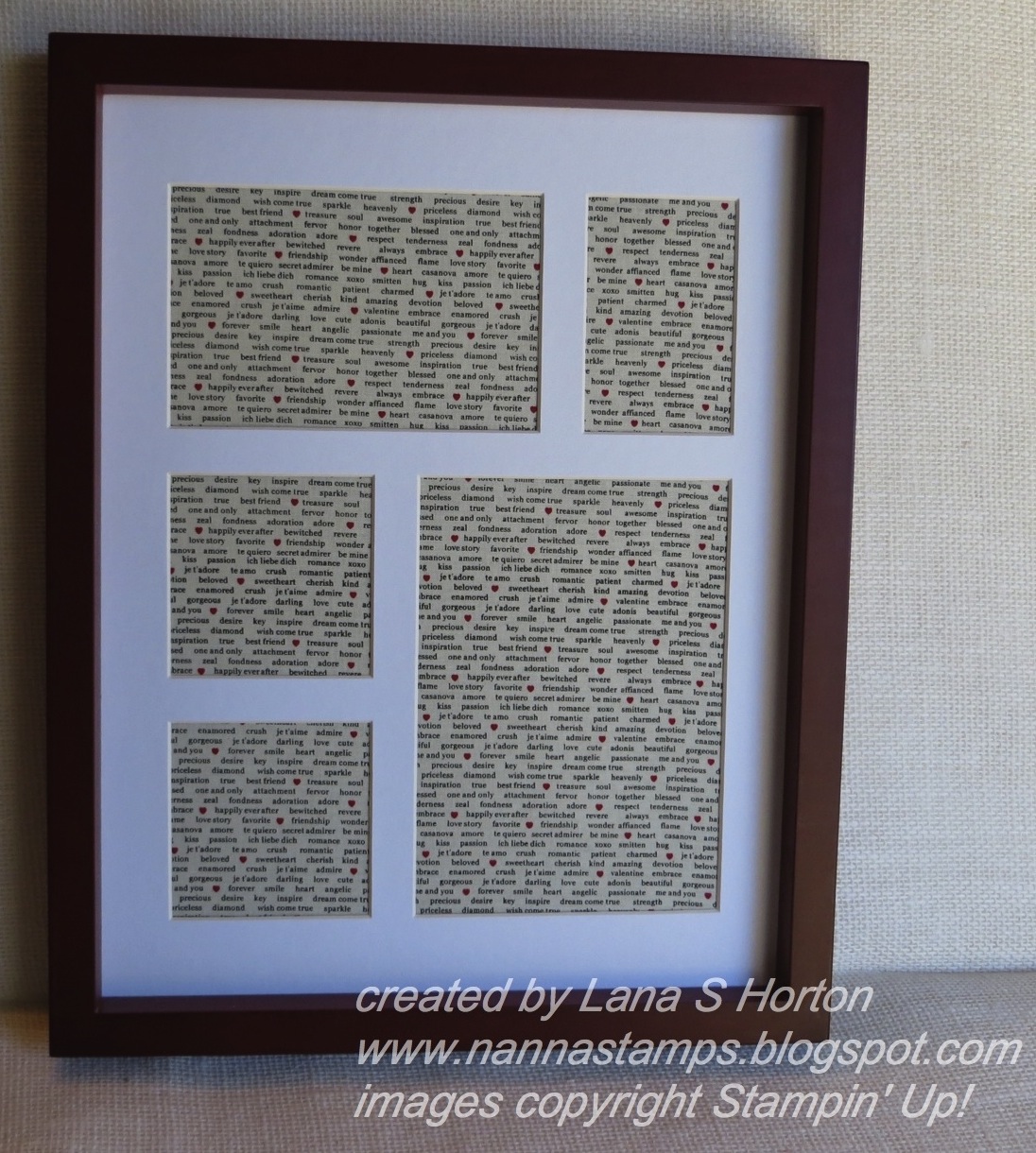 Stamping with Nanna: Frames with Fabric / Collage Frames