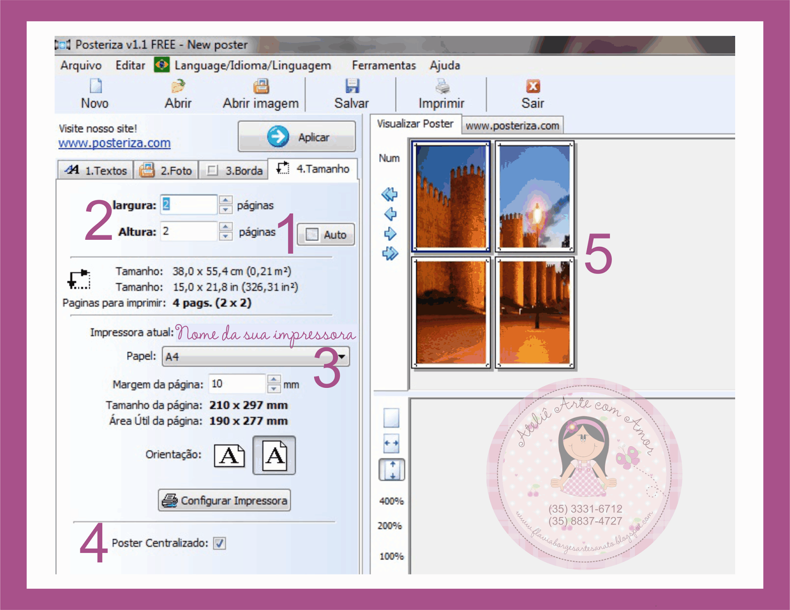 Ateliê Arte com amor: Como ampliar moldes, imagens e imprimir banners?