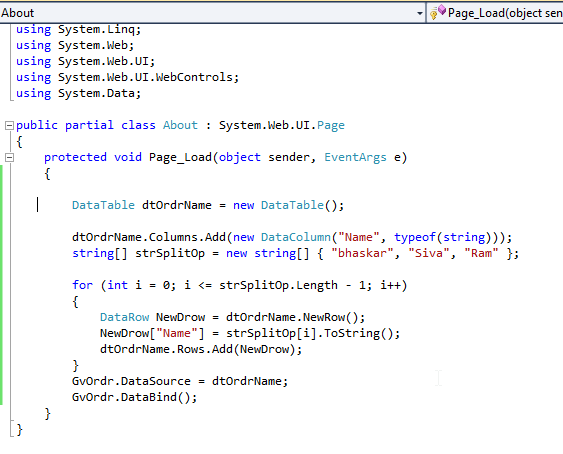 Aspdotnet-Sharepoint: String to DataTable in asp.net using C#.Net